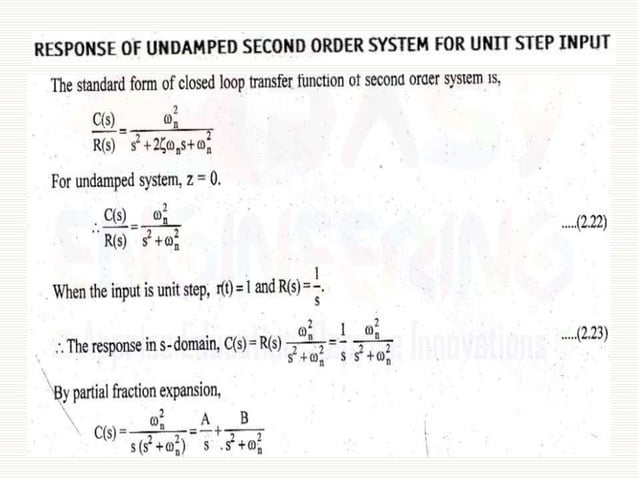 First & second order of the control systems | PPT