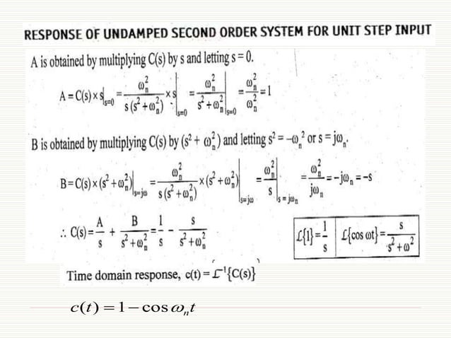 First & second order of the control systems | PPT