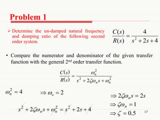 First & second order of the control systems | PPT