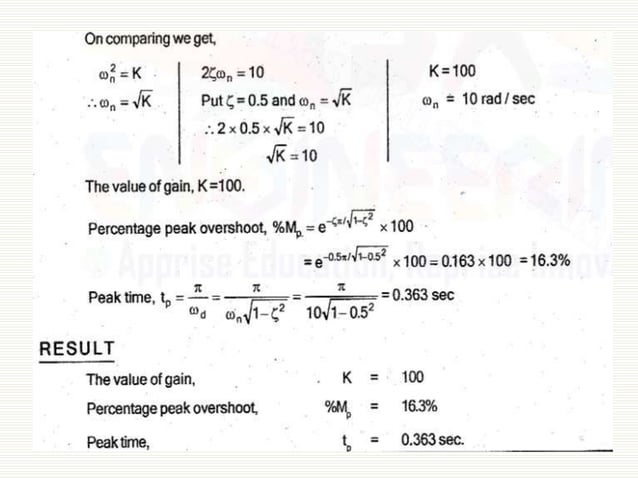 First & second order of the control systems | PPT