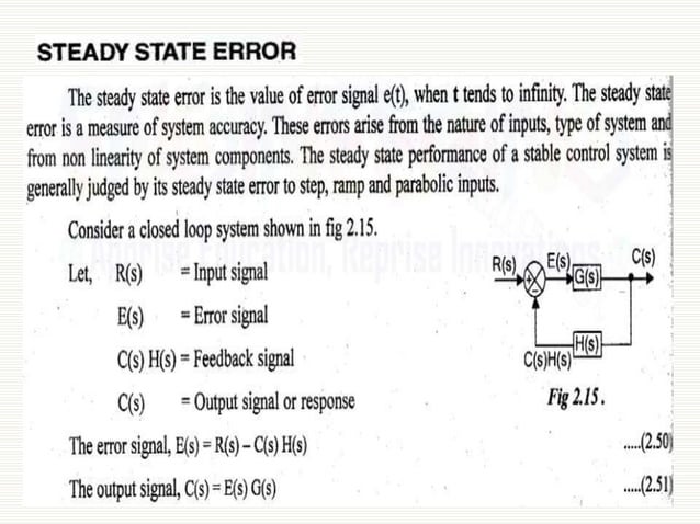 First & second order of the control systems | PPT