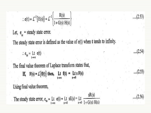 First & second order of the control systems | PPT