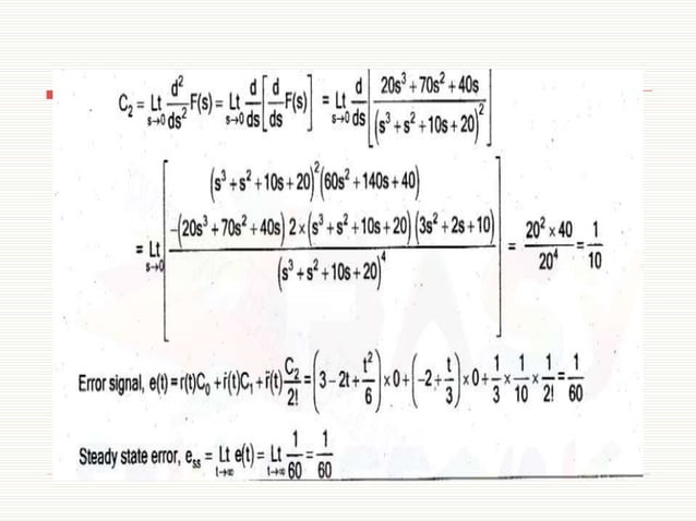 First & second order of the control systems | PPT