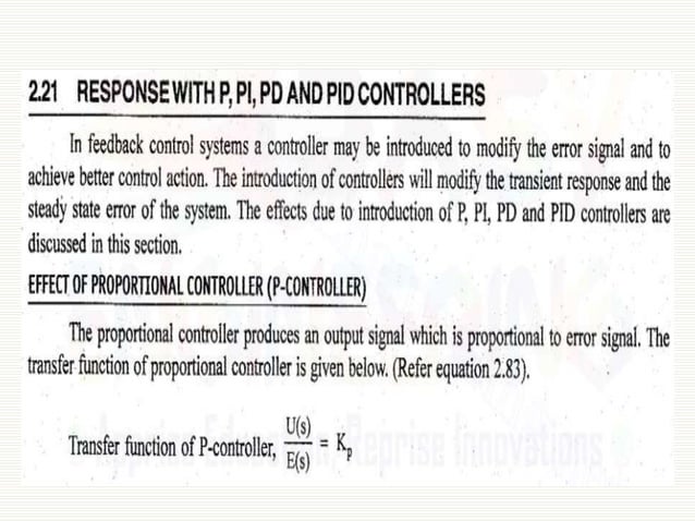 First & second order of the control systems | PPT