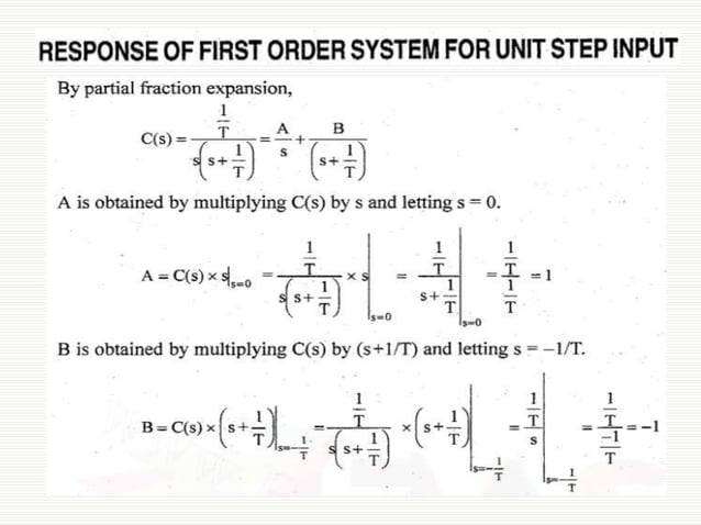 First & second order of the control systems | PPT
