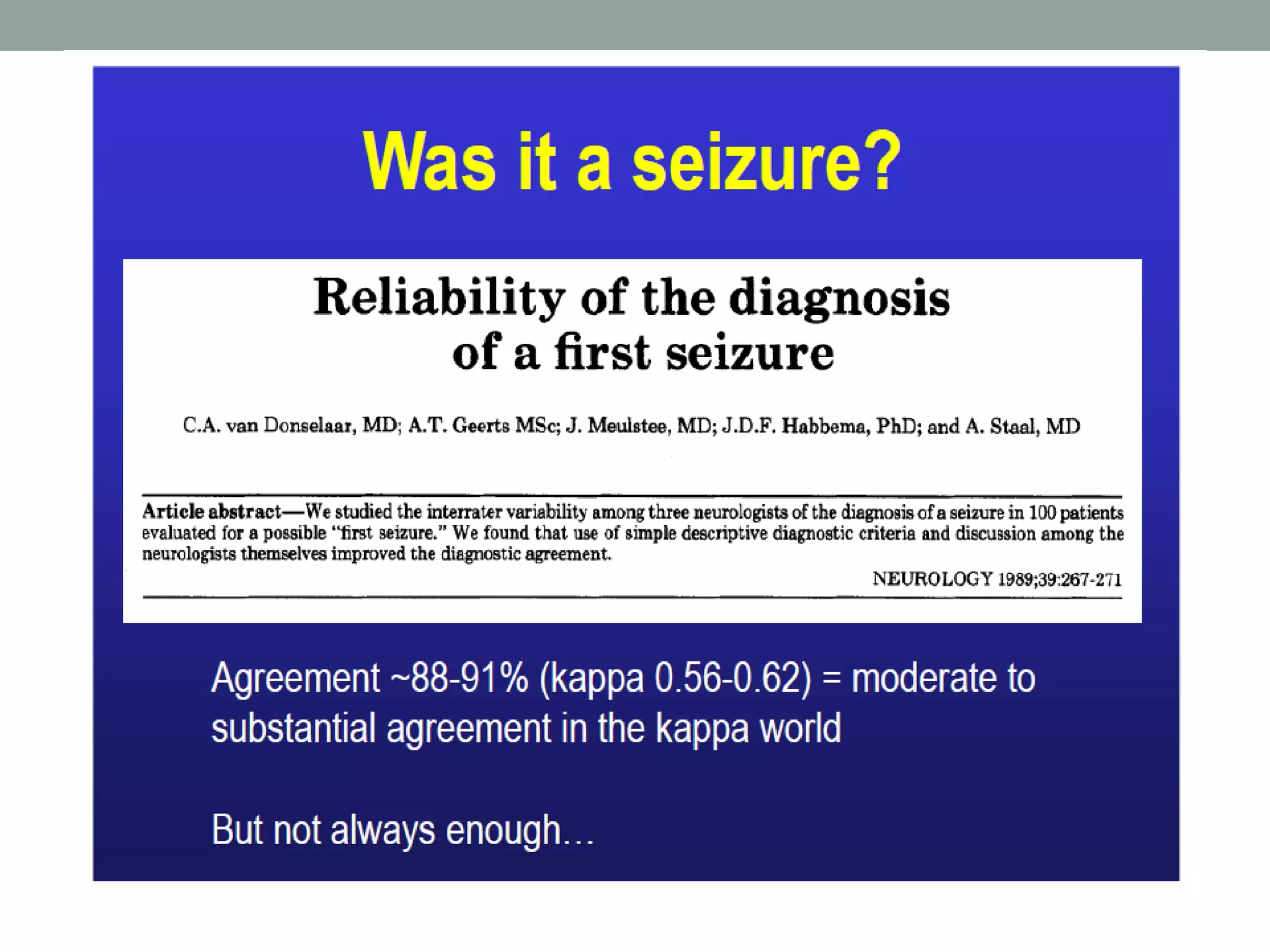 First seizure emergency investigation | PPTX