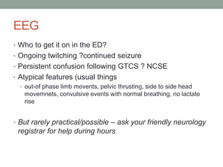 First seizure emergency investigation | PPTX