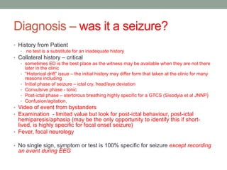 First seizure emergency investigation | PPTX