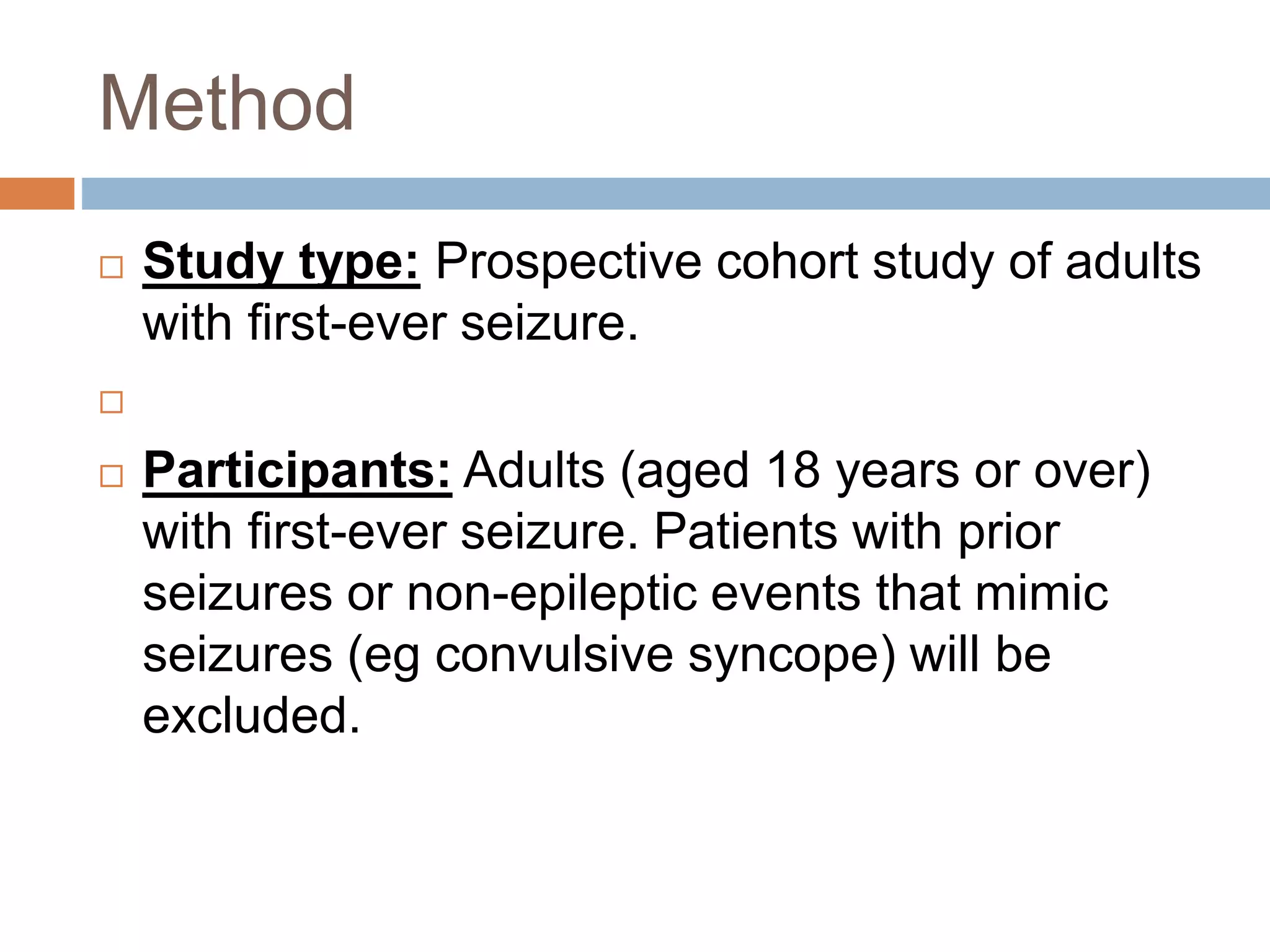 First seizure study SCGH | PPTX