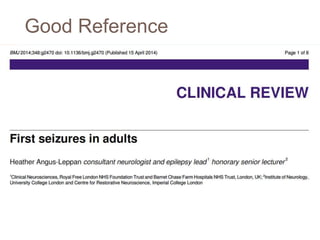 First seizure study SCGH | PPTX
