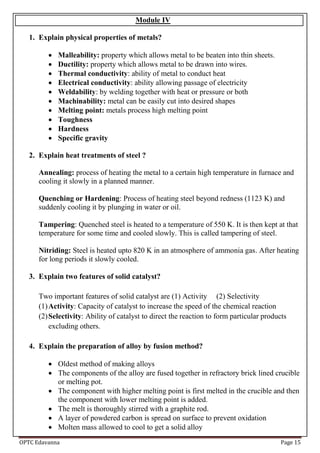 First semester diploma Engineering chemistry I | PDF
