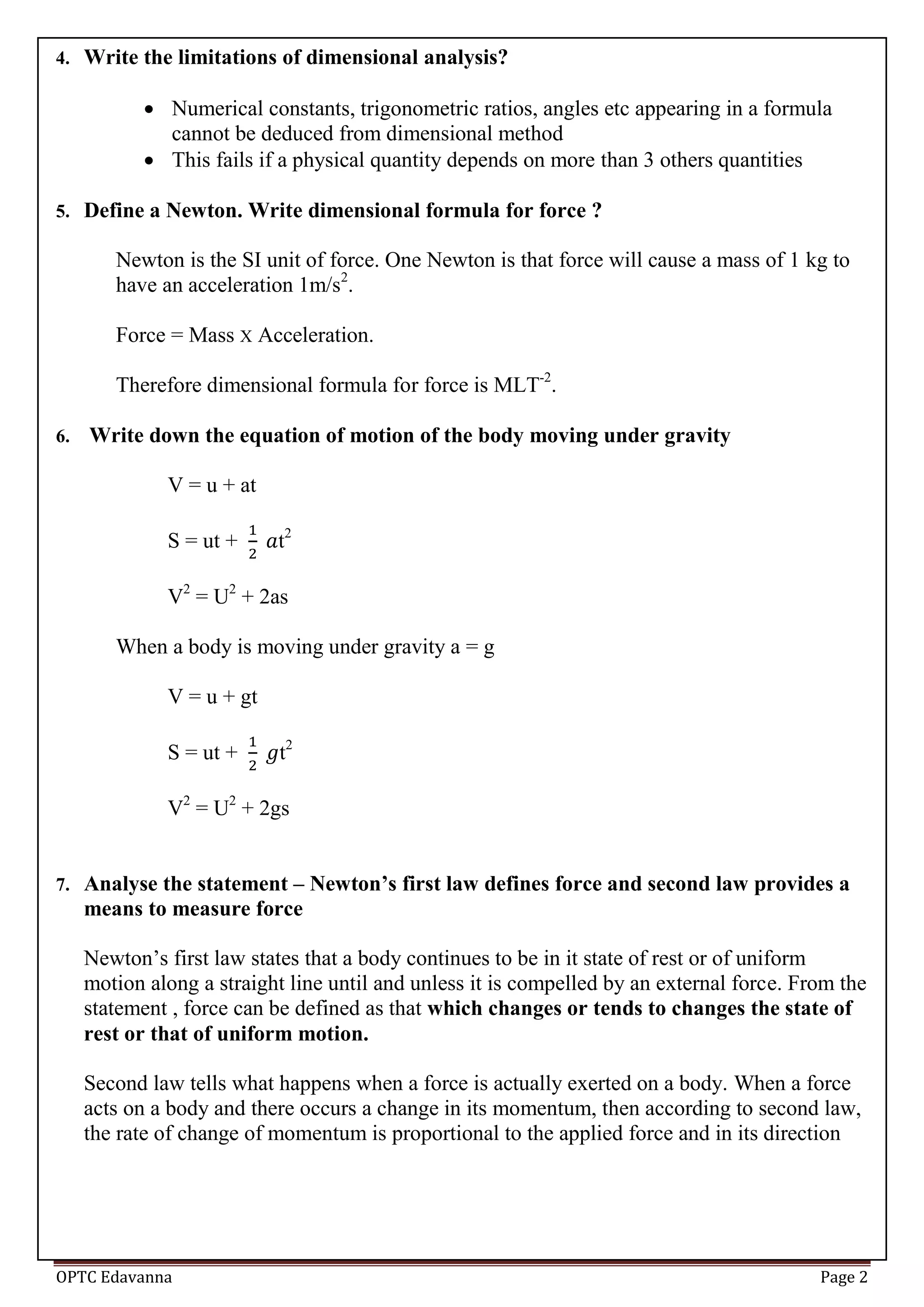 First semester diploma Engineering physics i | PDF