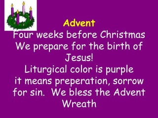 1ST SEMESTER LITURGICAL YEAR | PPTX