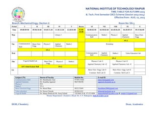 First_Semester_Time_Table_Autumn_Semester_2023_24_Tentative.pptx ...