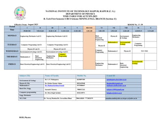 First_Semester_Time_Table_Autumn_Semester_2023_24_Tentative.pptx ...