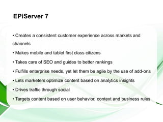 EPiServer Introduction and Update: Part 1 | PPT