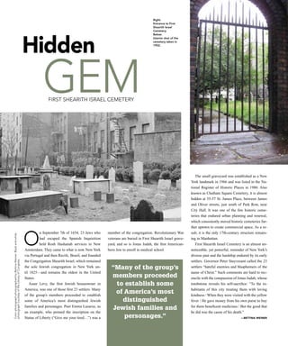 First shearith israel cemetery | PDF