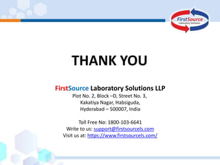 FIRSTSOURCE LABORATORY FOR MICROBIOLOGY LAB | PPTX