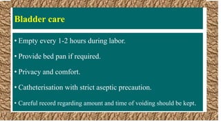 First stage management of labour | PPTX