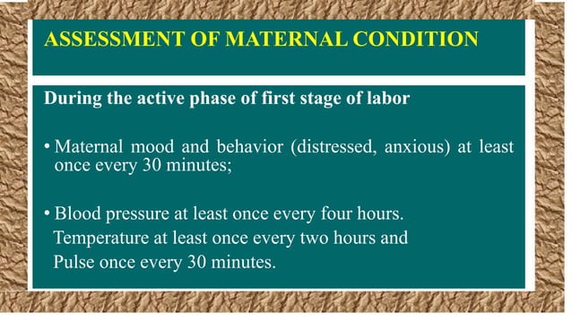 First stage management of labour | PPTX