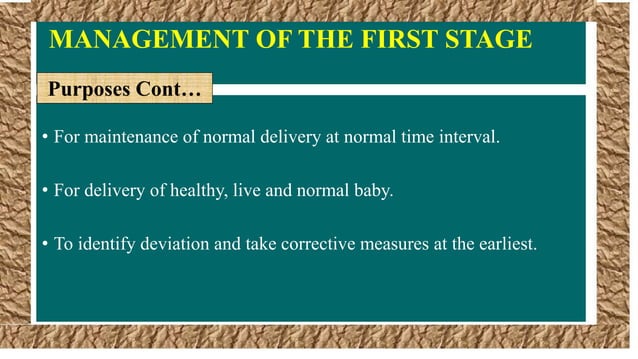 First stage management of labour | PPTX