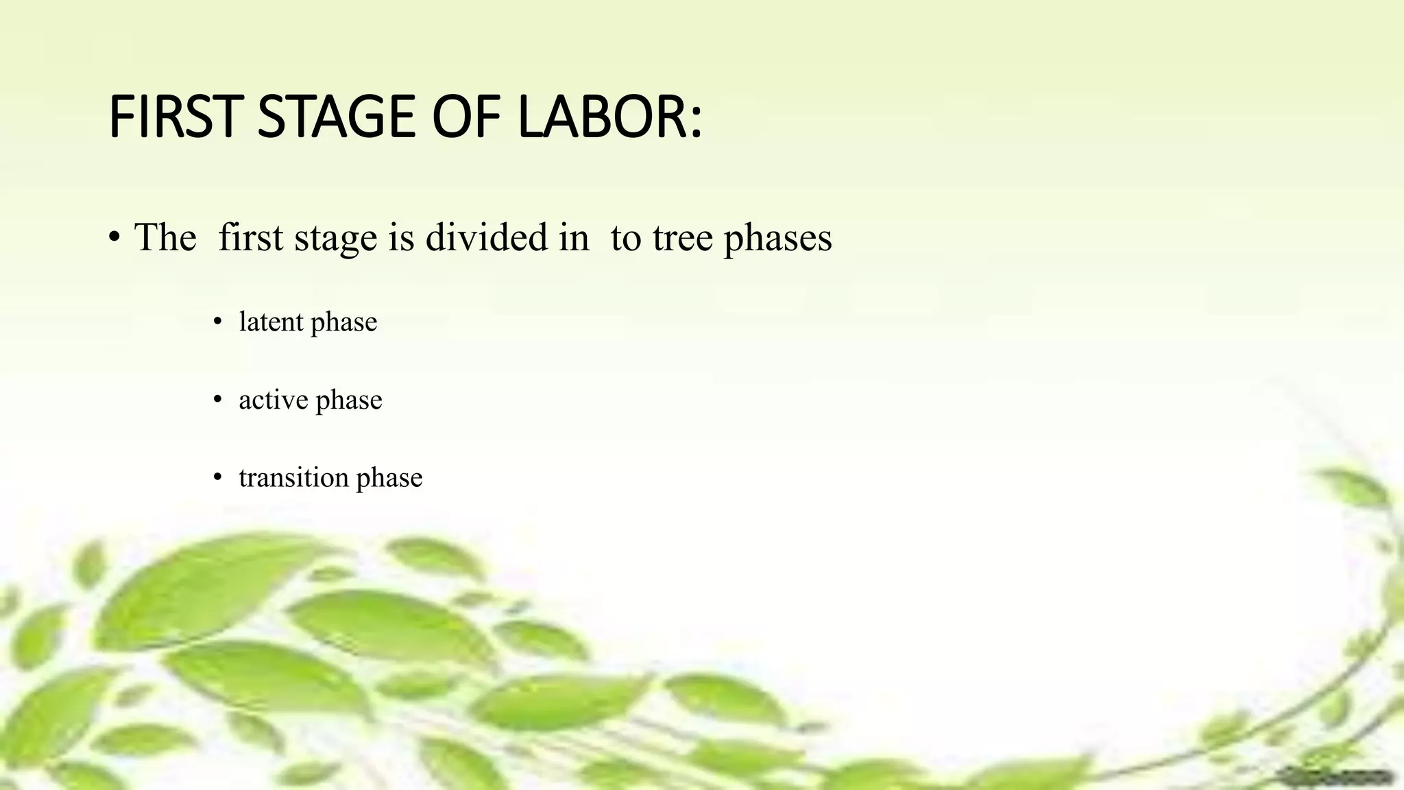 First stage of labor | PPTX