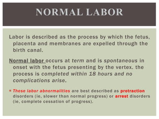 First Stage of Labour and Midwifery Care | PPTX