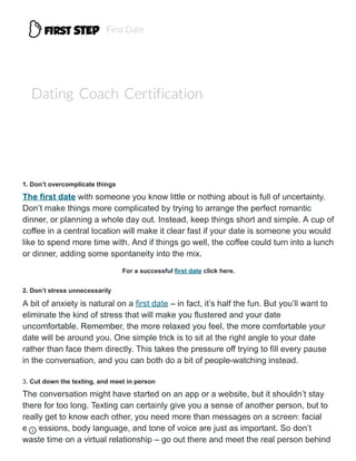 First step Dating | PDF