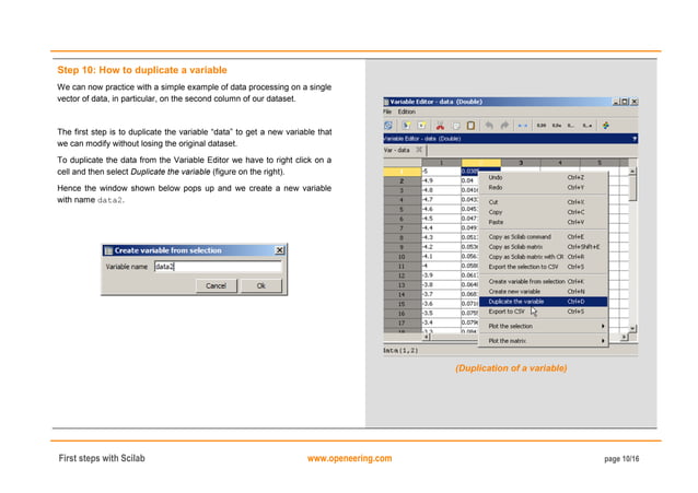 First steps with Scilab | PDF