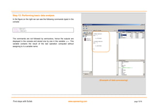 First steps with Scilab | PDF