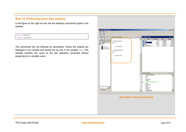 First steps with Scilab | PDF