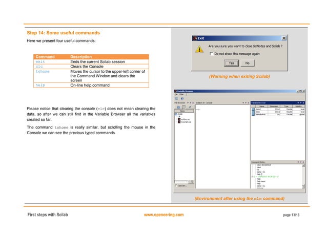 First steps with Scilab | PDF