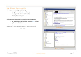 First steps with Scilab | PDF