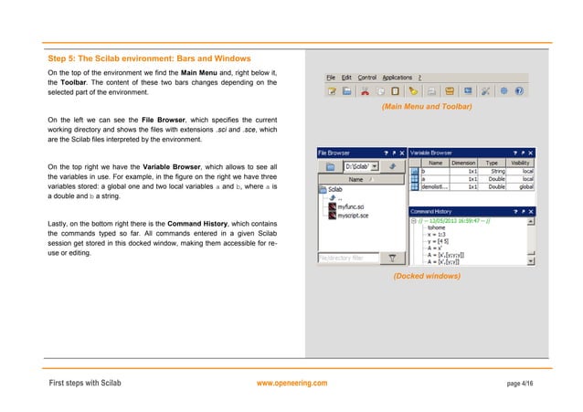 First steps with Scilab | PDF
