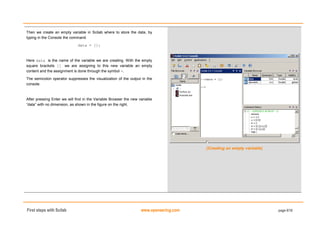 First steps with Scilab | PDF