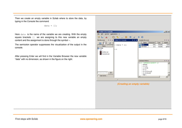First steps with Scilab | PDF