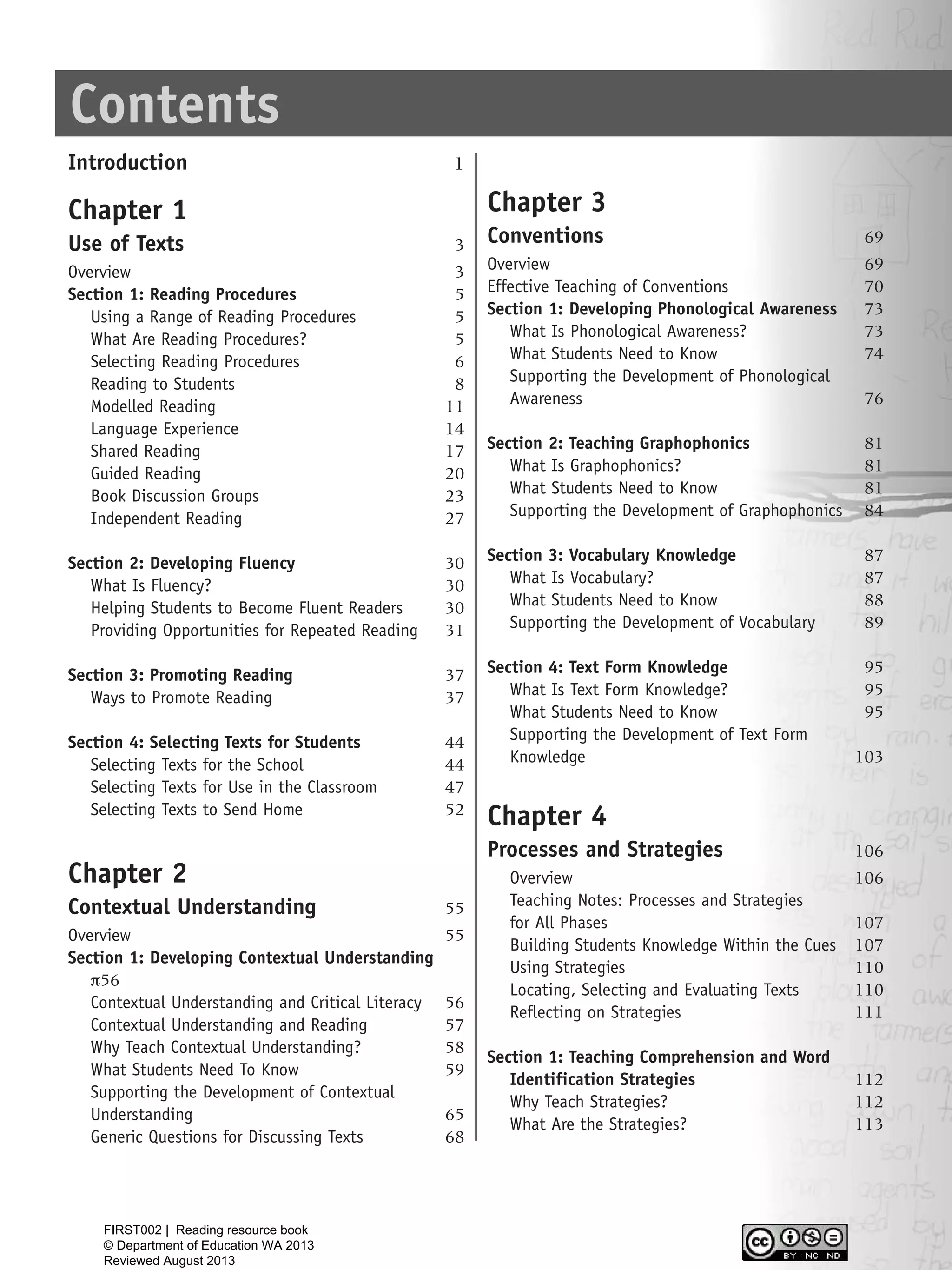 First steps - Reading resource book | PDF