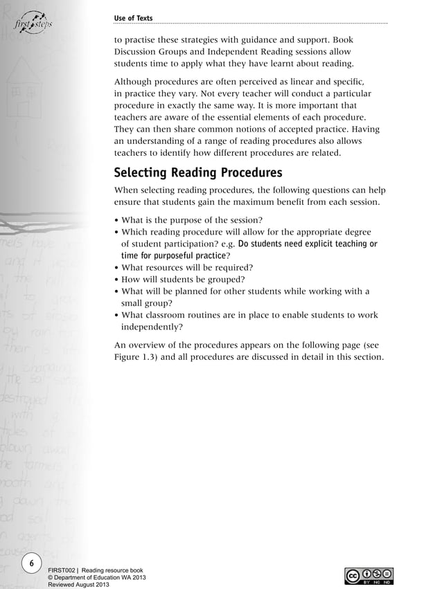 First steps - Reading resource book | PDF