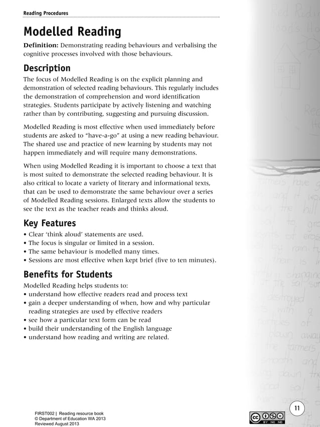 First steps - Reading resource book | PDF