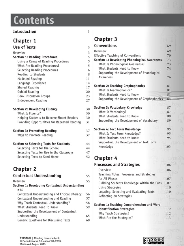 First steps - Reading resource book | PDF