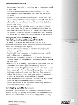 First steps - Reading resource book | PDF