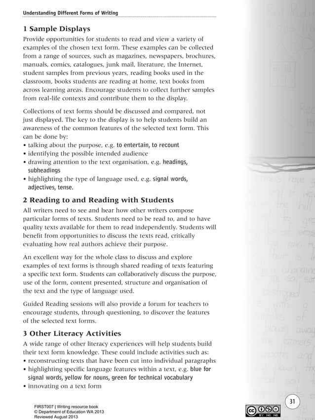 First steps - Writing resource book | PDF | Secondary Education | Education