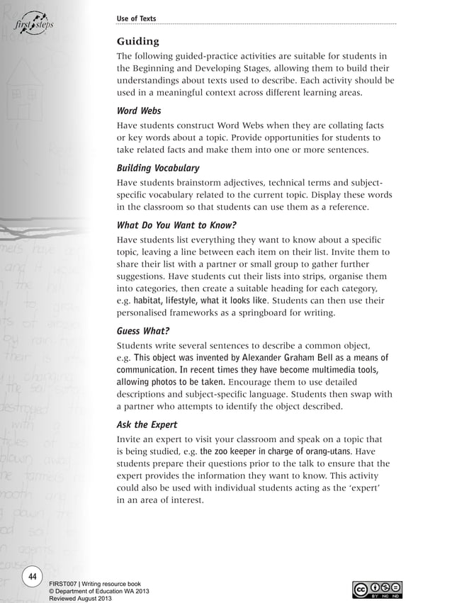 First steps - Writing resource book | PDF | Secondary Education | Education