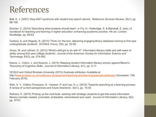 Teaching information literacy skills | PPSX | Educational Assessment ...