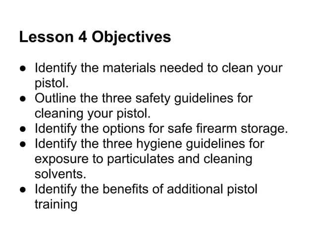 First steps glock lesson 4 4 | PDF | Arms & Ammunition | Sensitive Topics