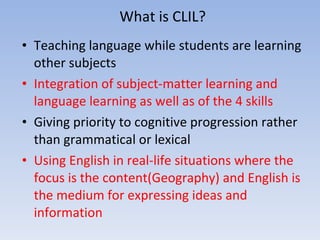 First steps in applying clil | PPT