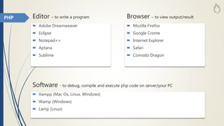 First steps of programming with php | PPT