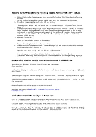 First steps reading developmental continuum | DOCX