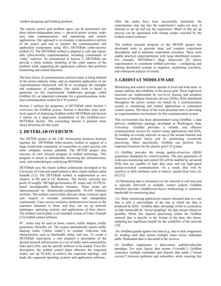 First Steps Toward Scientific Cyber-Security Experimentation in Wide ...