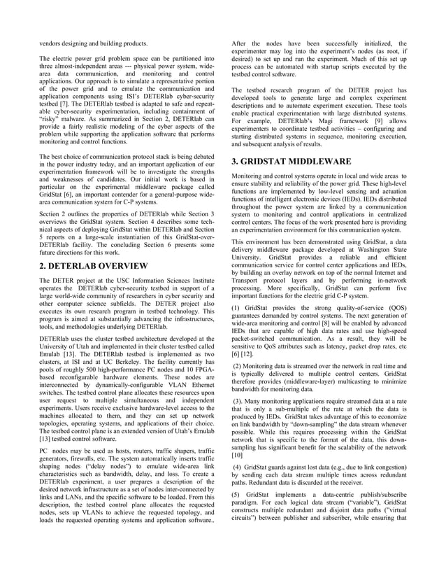 First Steps Toward Scientific Cyber-Security Experimentation in Wide ...